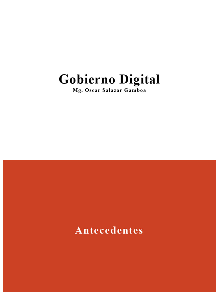 Clase 20. Dr. Oscar Salazar Gamboa Administrativo | PDF | Gobierno E | Banco Interamericano de ...