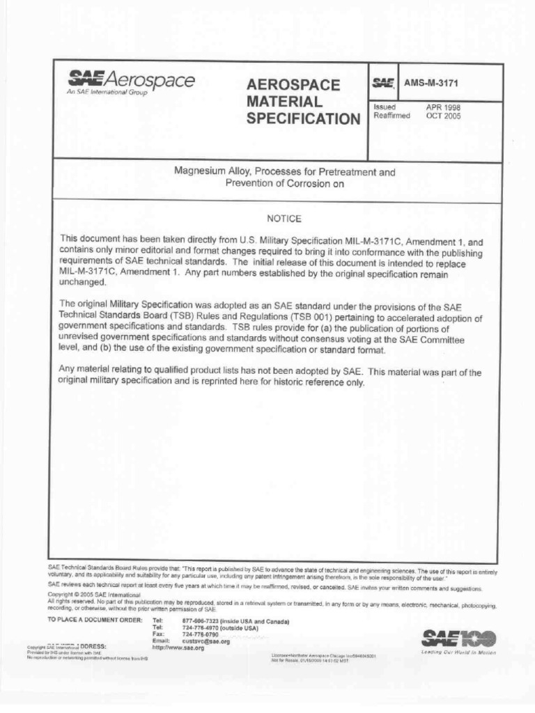 AMS-M-3171 Rev 2005 | PDF
