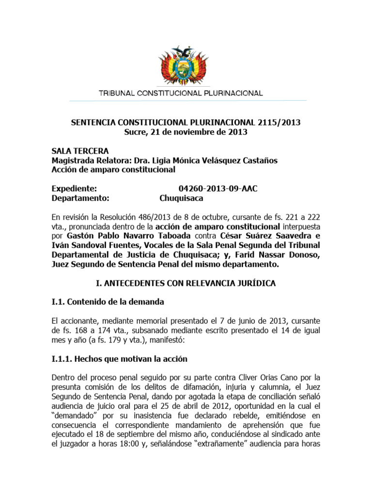 SC 2115 Insuficiencia Representacion Legal | PDF