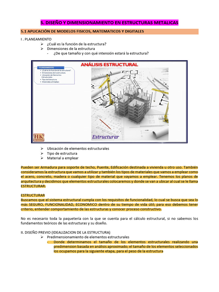 5 Diseño y Dimensionamiento en Estructuras Metalicas | PDF