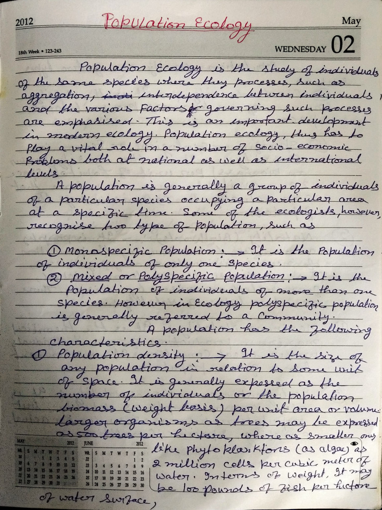 Population Ecology | PDF