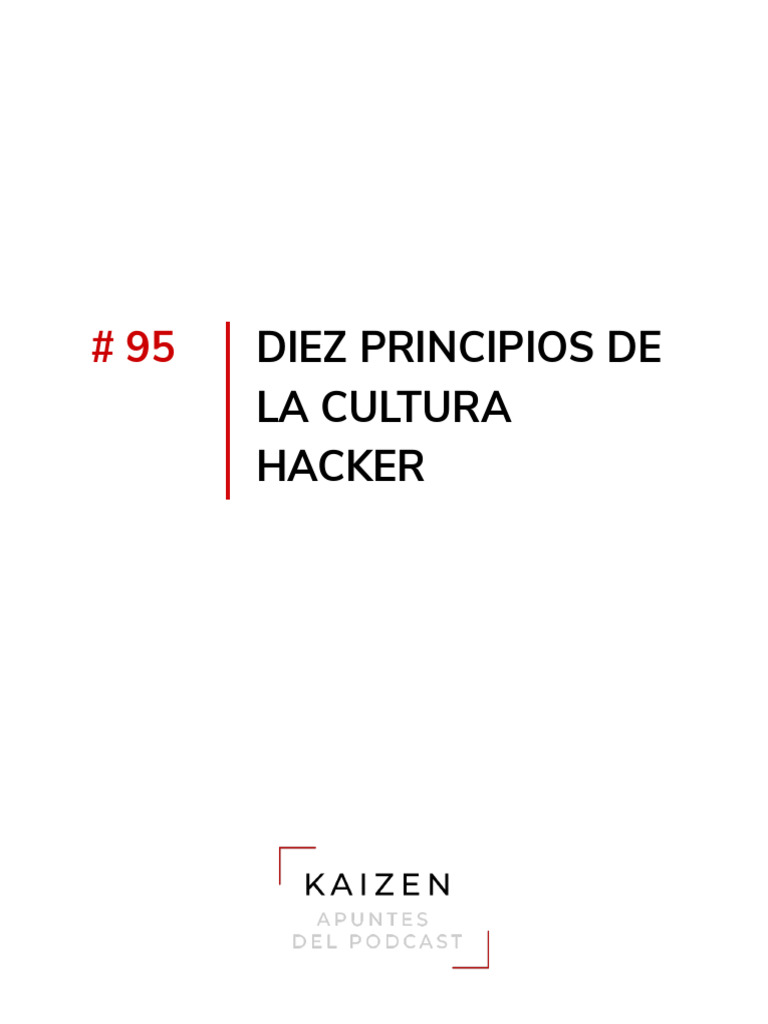095 Diez Principios de La Cultura Hacker 2 | PDF