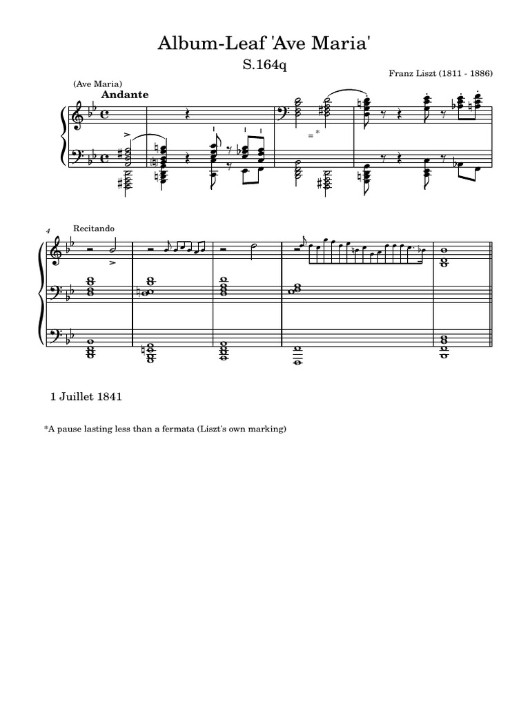 IMSLP725532 PMLP1155098 Album Leaf 'Ave Maria' | PDF