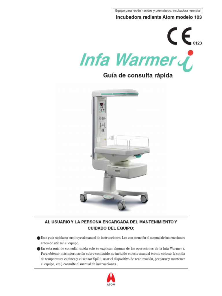 Guia Rapida Infa Warmer I | PDF | Cambiar | Unidad de cuidado intensivo ...