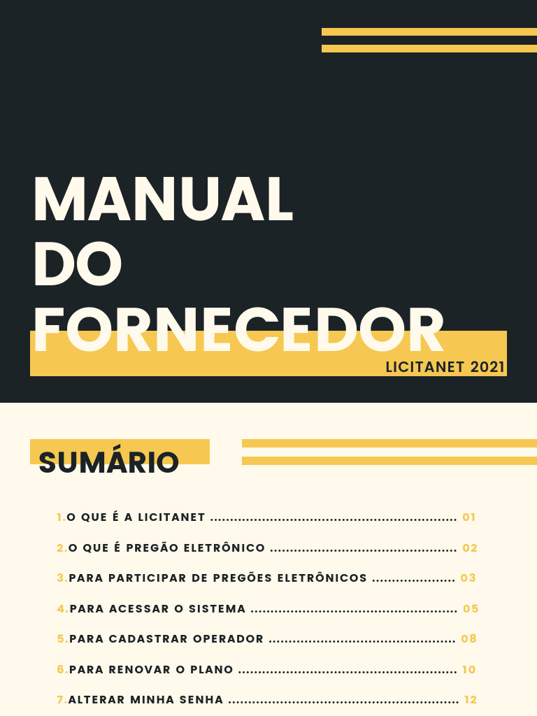 Manual Do Fornecedor Atualizado 2021 | PDF