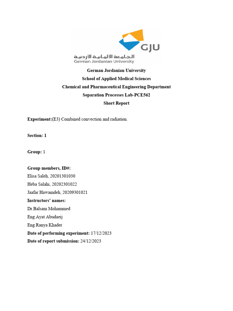 Exp.E3 Report 1 | PDF