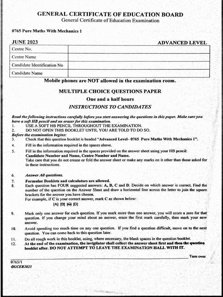 Gce 2023 765 | PDF