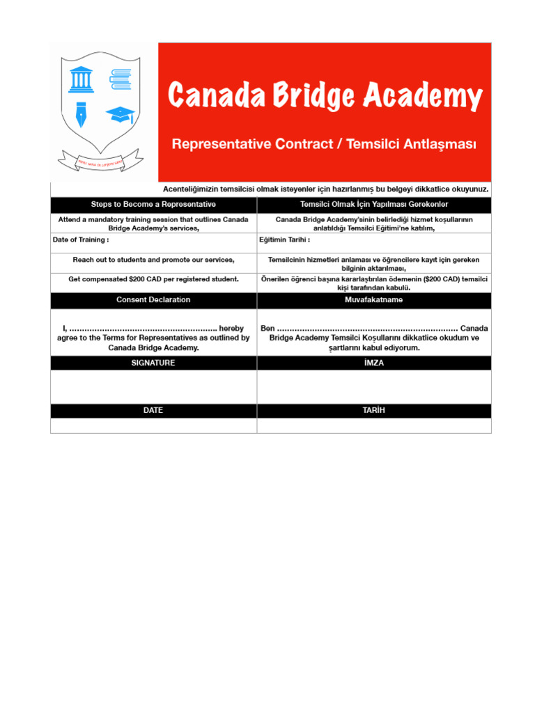 A1 - Representative Contract | PDF