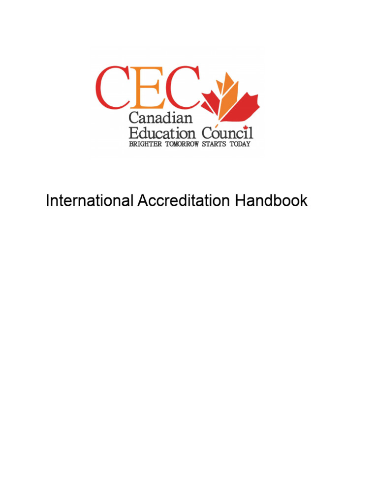 CEC Accrediation Handbook Reviewed 1 | PDF