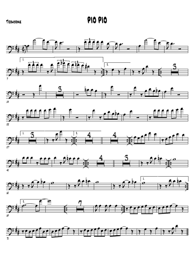 El Pio Pio - Trombone | PDF