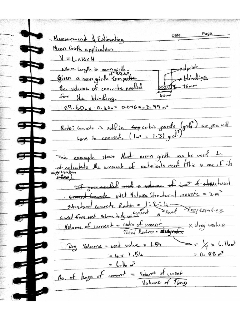 Measurement and Estimating Notes | PDF