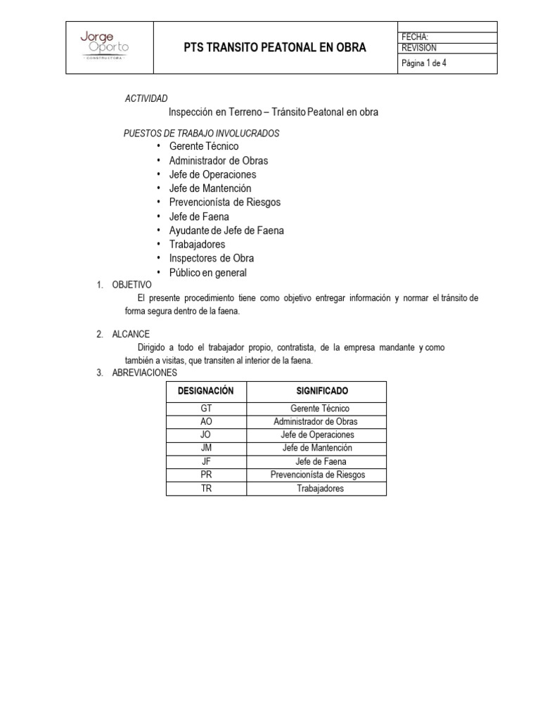Transito Peatonal | PDF