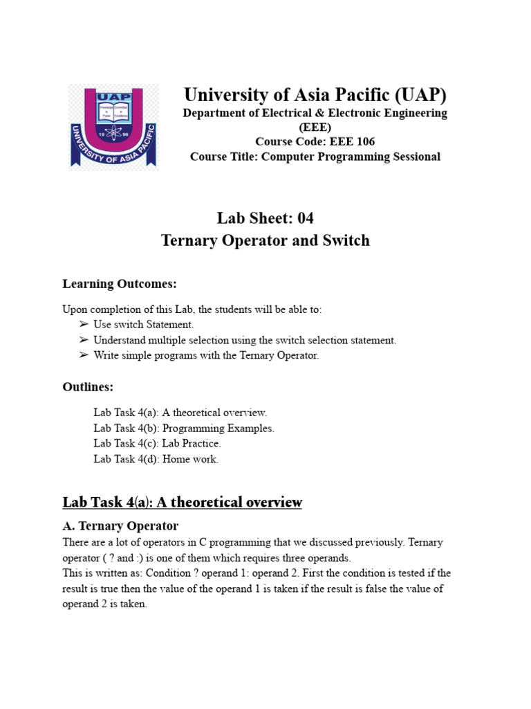 Lab Sheet-4 | PDF
