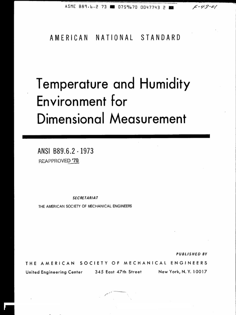 Ansi B89.6.2 - 1973 Reapproved 79 | PDF