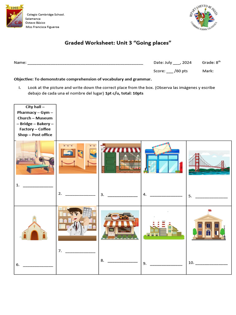 Graded Worksheet Unit 3 8° | PDF