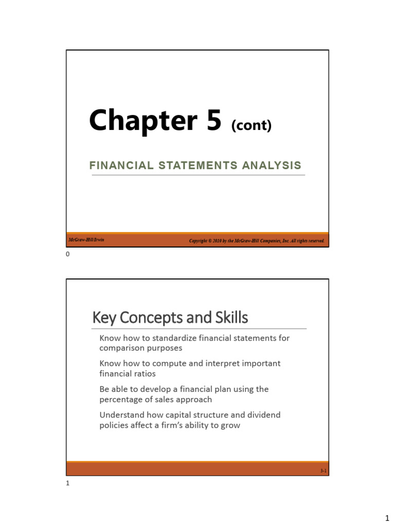 Chapter 5 - Financial Statement Analysis (Cont.) | PDF