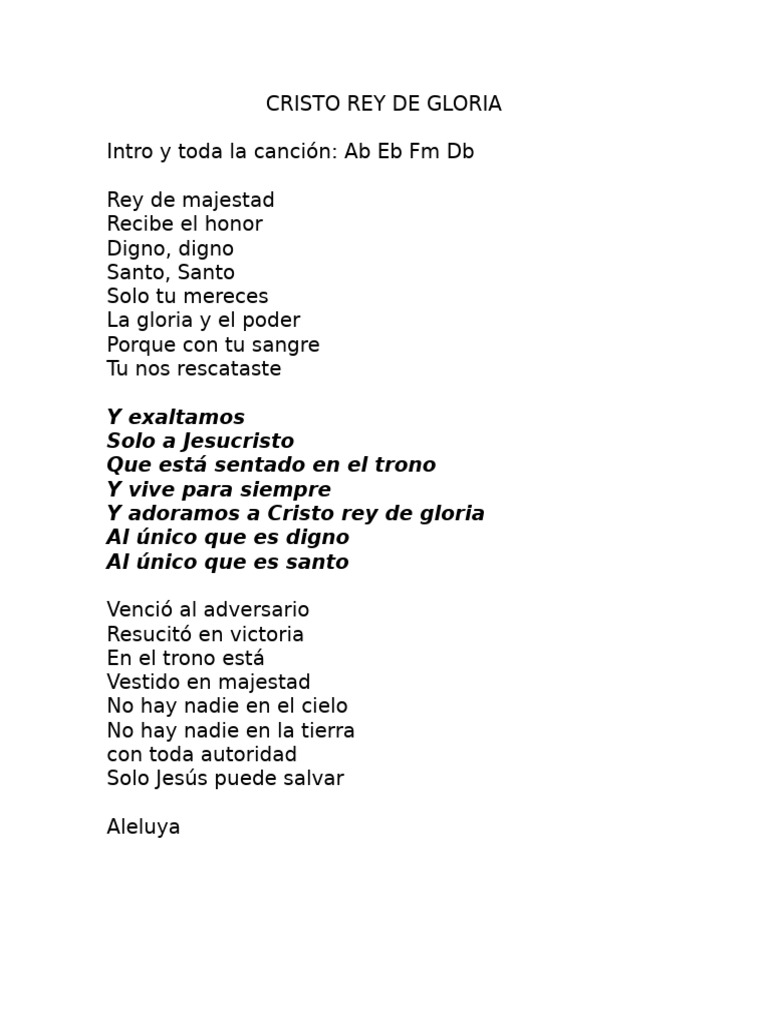 Cristo Rey de Gloria | PDF