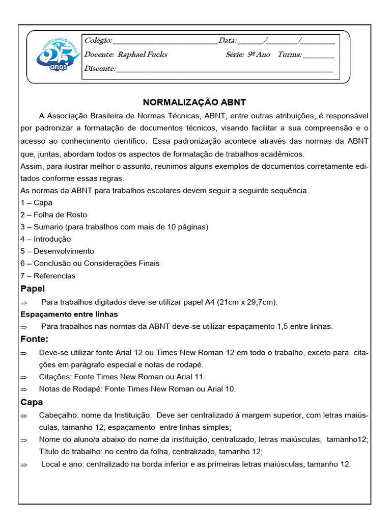 Normas da ABNT | PDF