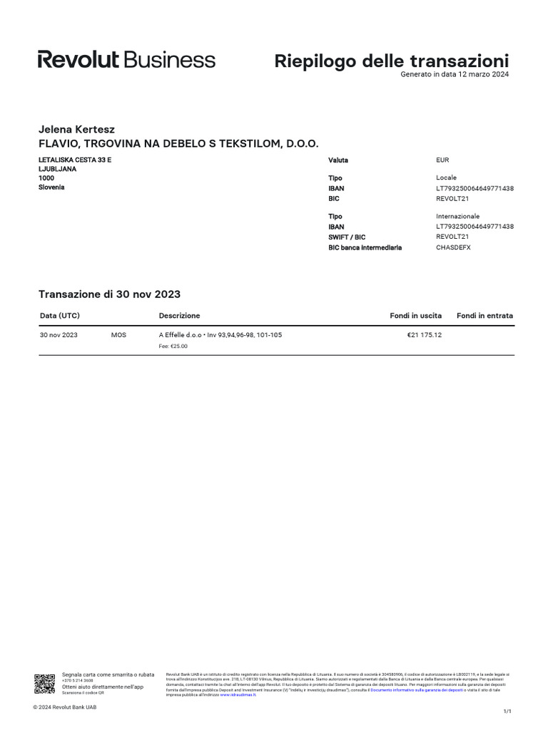 Transaction Statement | PDF