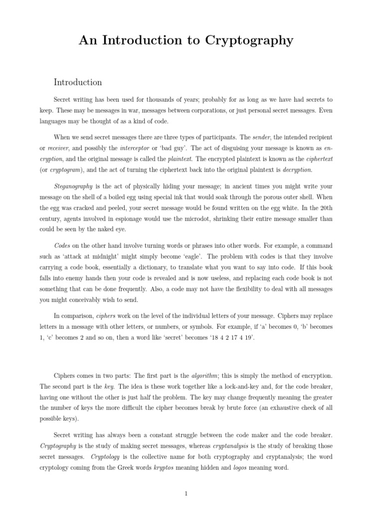 Basic Cryptography | PDF Basic Cryptography | PDF