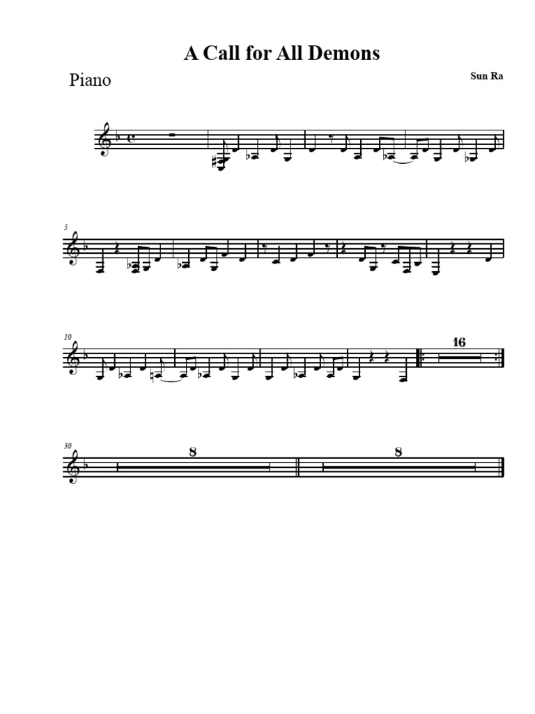 A Call For All Demons - 003G Piano | PDF