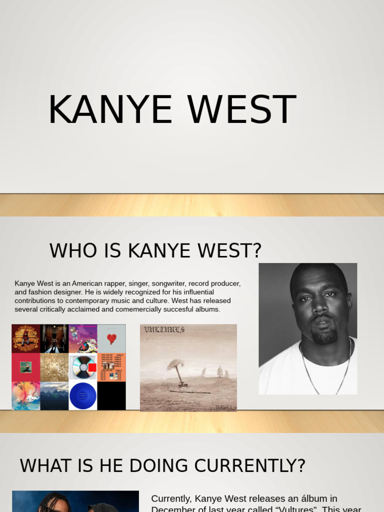 Presentacion Ingles de Kanye West | PDF