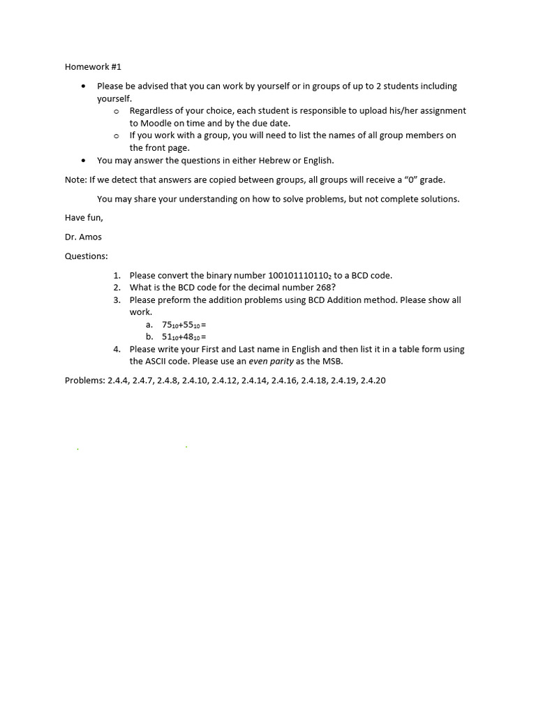 Homework Assignment 2 Dls 24 Pdf