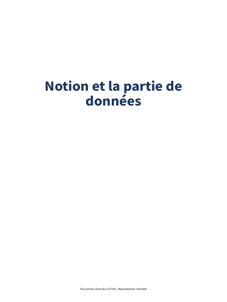 Notion Partie Base Donnees - Papier | PDF