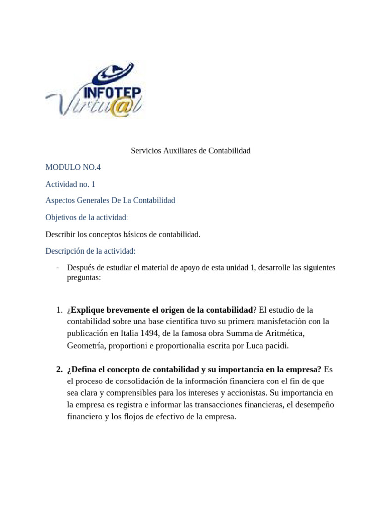 ACTIVIDAD 1 Modulo 4 Paulino | PDF
