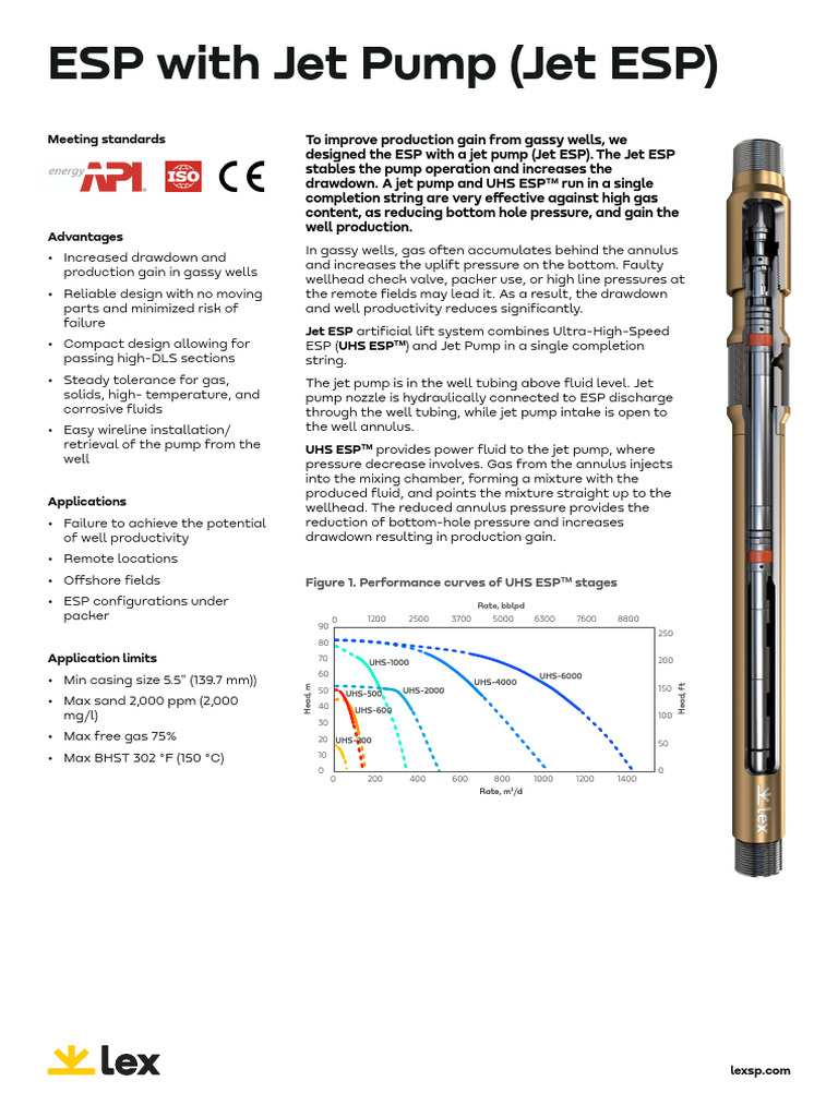 ESP With Jet Pump Jet ESP | PDF | Pump | Mechanical Engineering