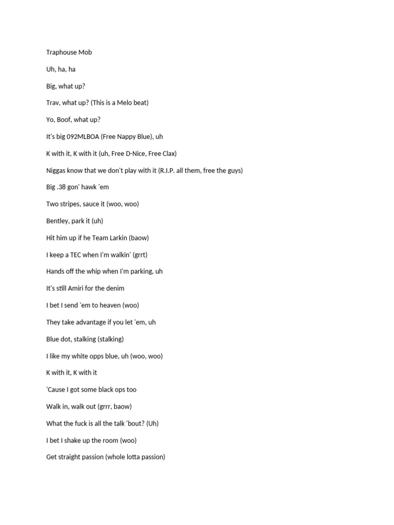 Traphouse Mob-WPS Office | PDF