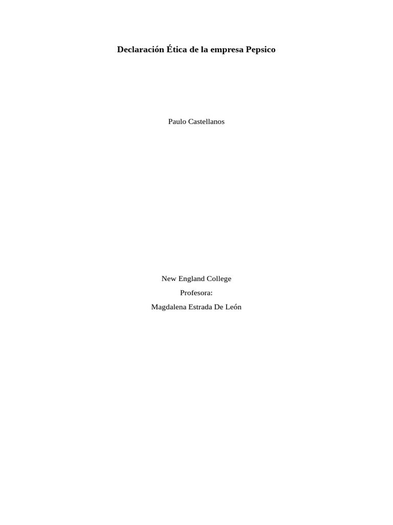 Declaración Ética AB Inbev | PDF