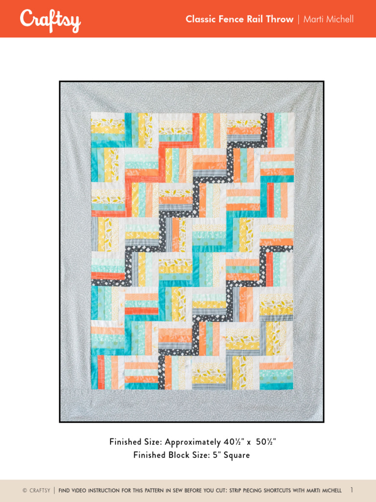 QUILT Classic Fence Rail Throw Michell | PDF