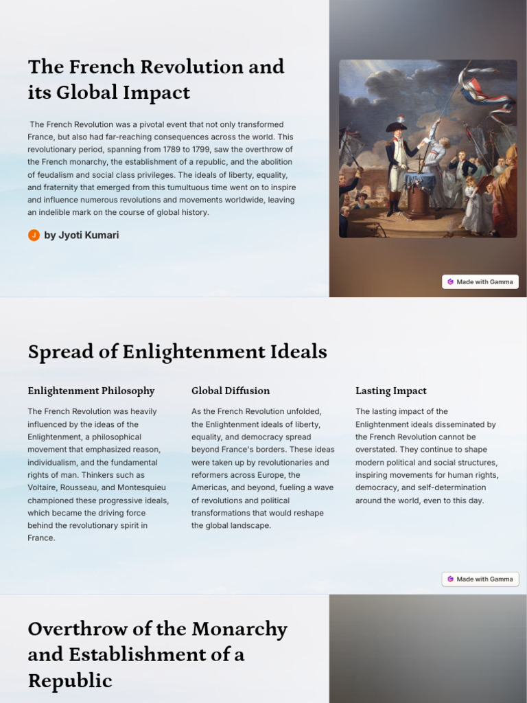 The French Revolution and Its Global Impact | PDF