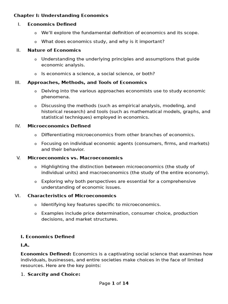 Microeconomics Chapter 1 | PDF