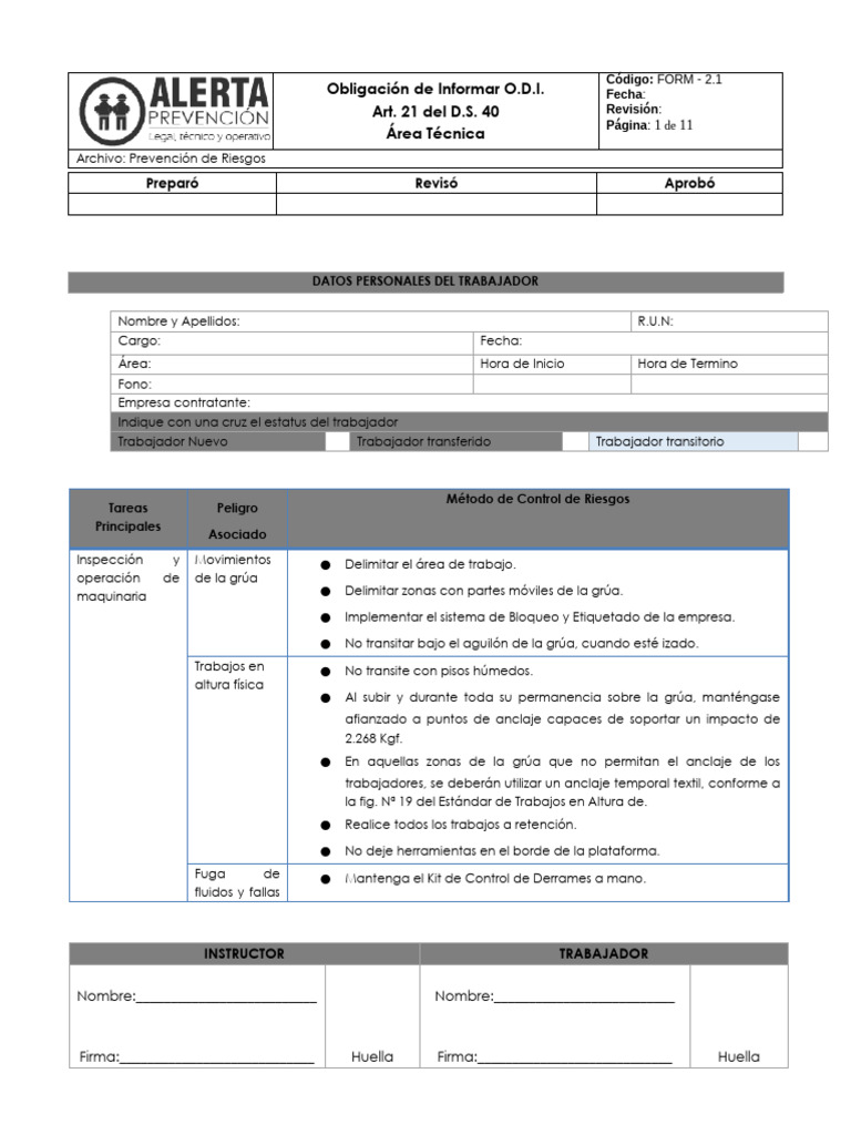 FORM - 2.1 - ODI Genéricajjjjjgf67u | PDF