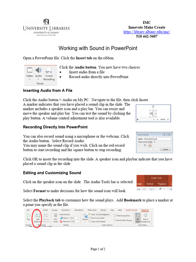 Working With Soundin Power Point Pdf
