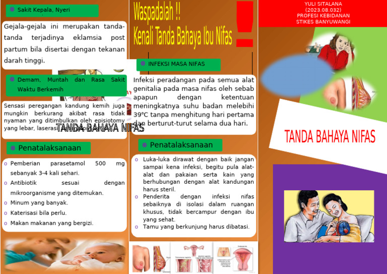Leaflet Tanda Bahaya Nifas I | PDF
