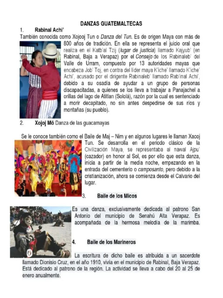 Danzas De Guatemala Pdf