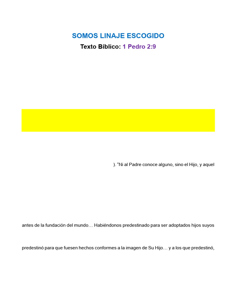 Somos Linaje Escogido | PDF