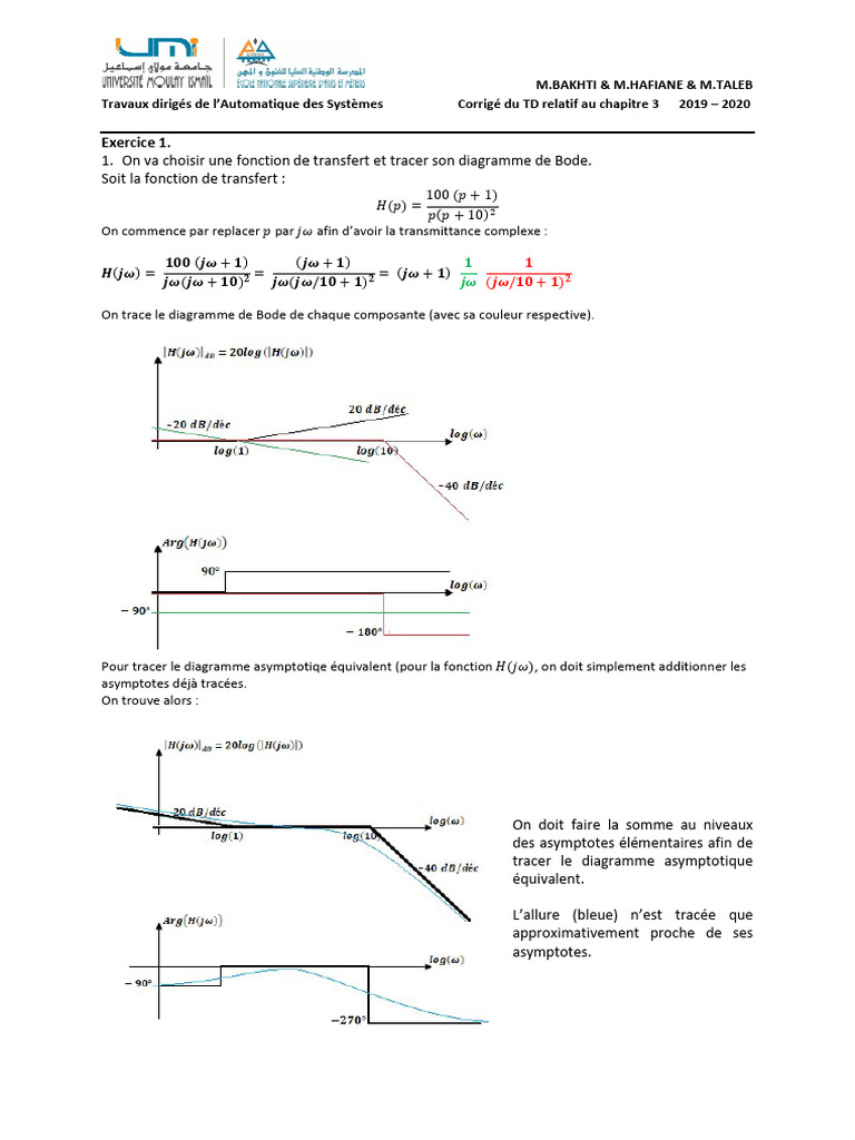 TD Automatique Ch3 Corrigé | PDF