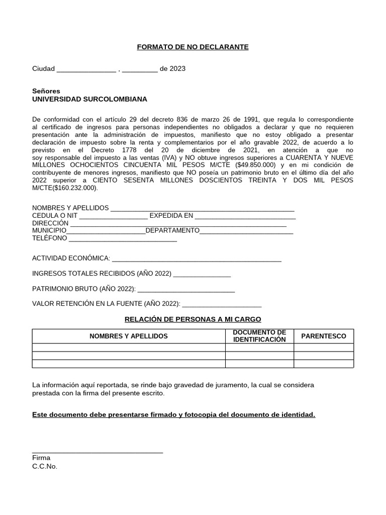 Certificado De No Declarante: ¿Qué Es Y Cómo Obtenerlo? – IFTFXB