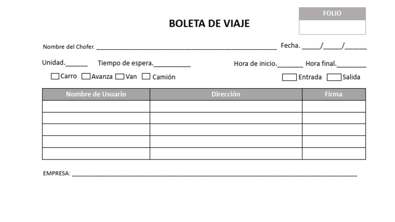 Formato Boletas Empresas | PDF