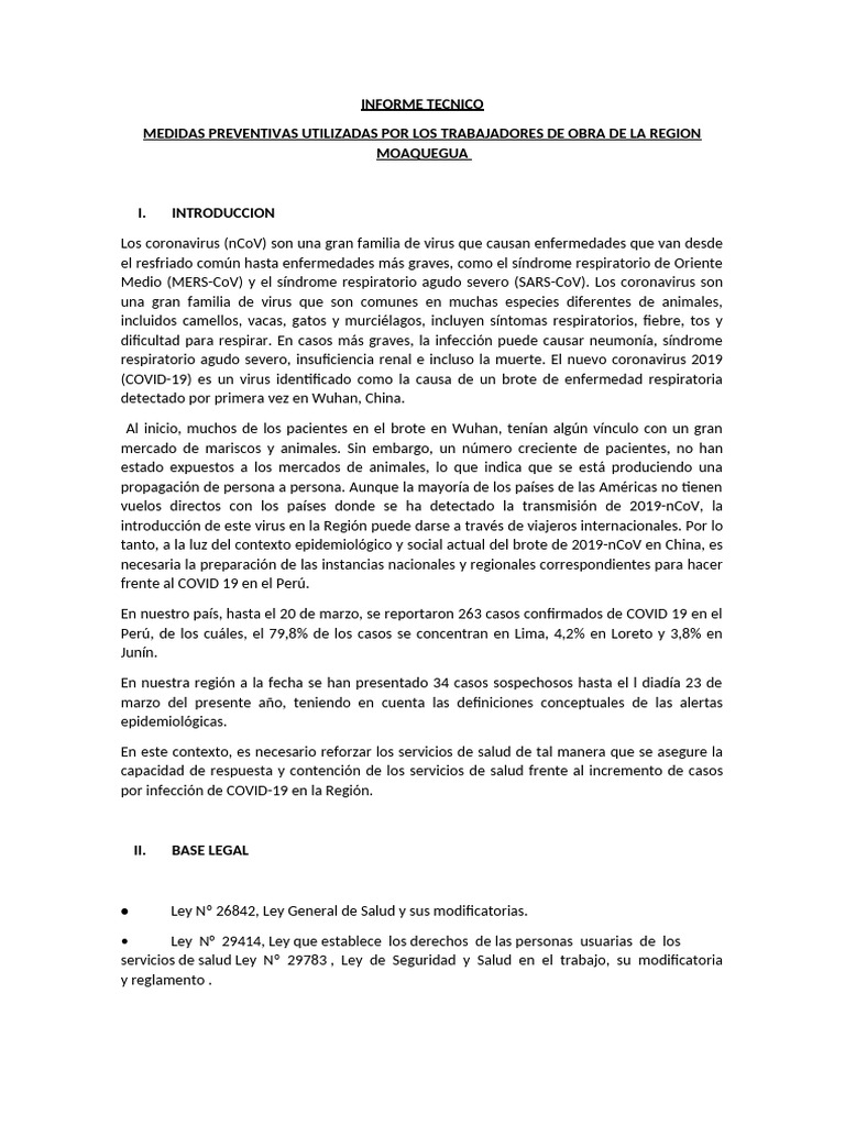 Informe Tecnico Epp | PDF