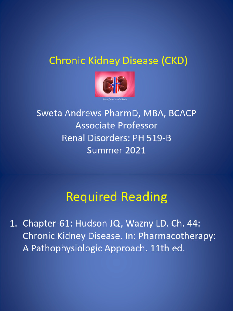 Chronic Kidney Disease (CKD) - Student | PDF