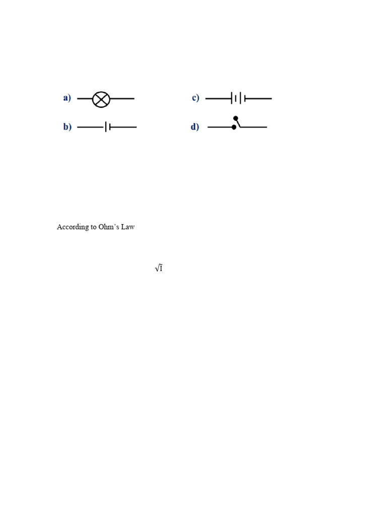 Physics Worksheet For Remedial Electric Current and Resistors | PDF