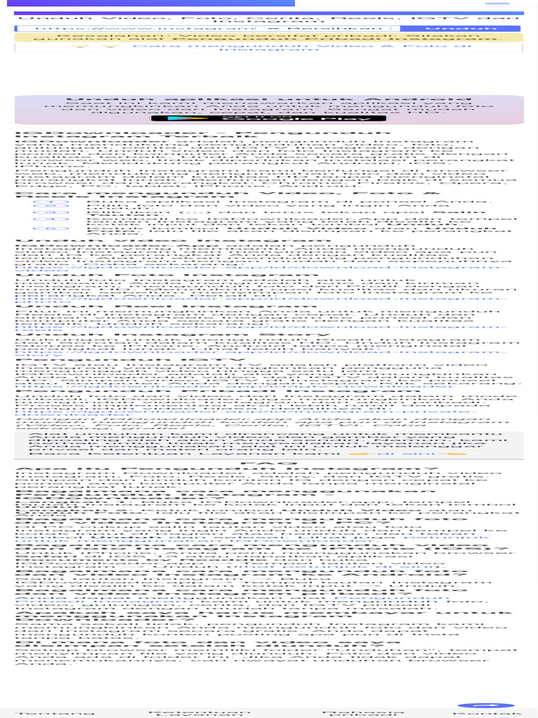 Pengunduh Instagram Video, Foto, Cerita, Reels, IGTV - IGDownloader | PDF