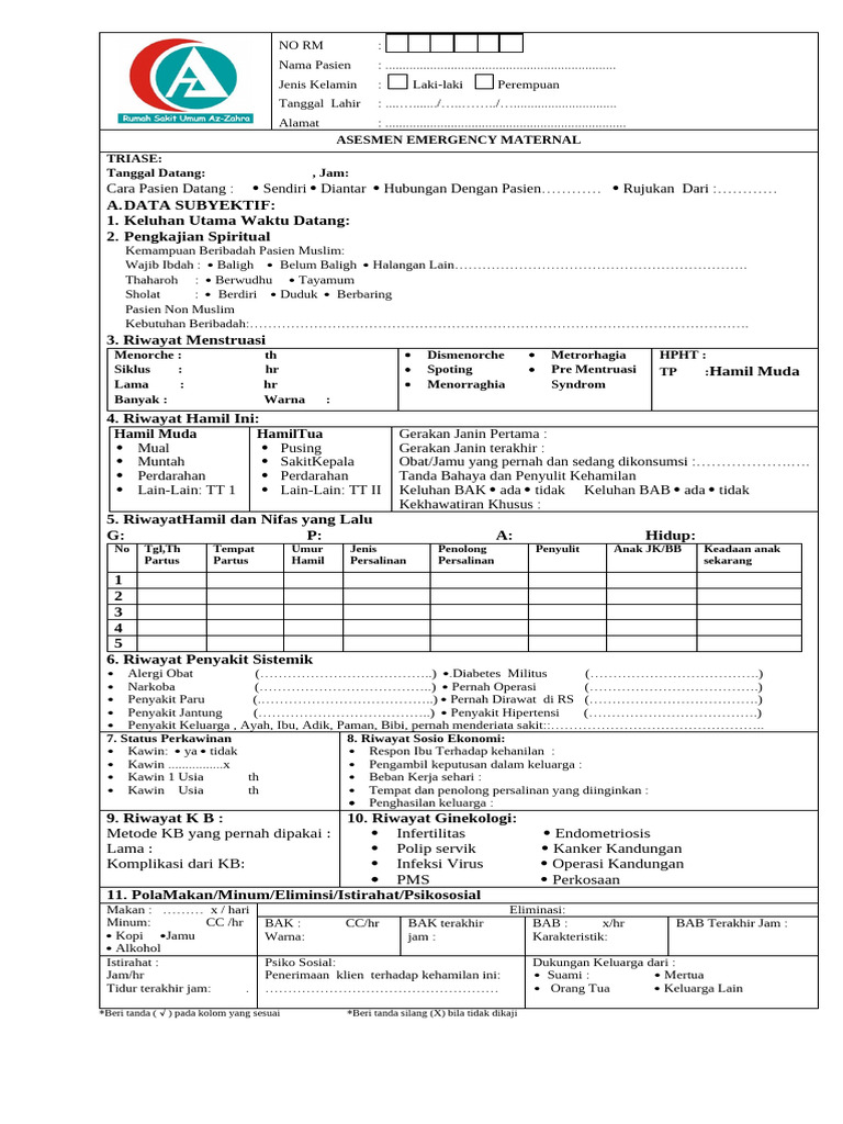 (RM 01b.REV 04) UGD Kebidanan Maternal Hal 1-2-1 | PDF