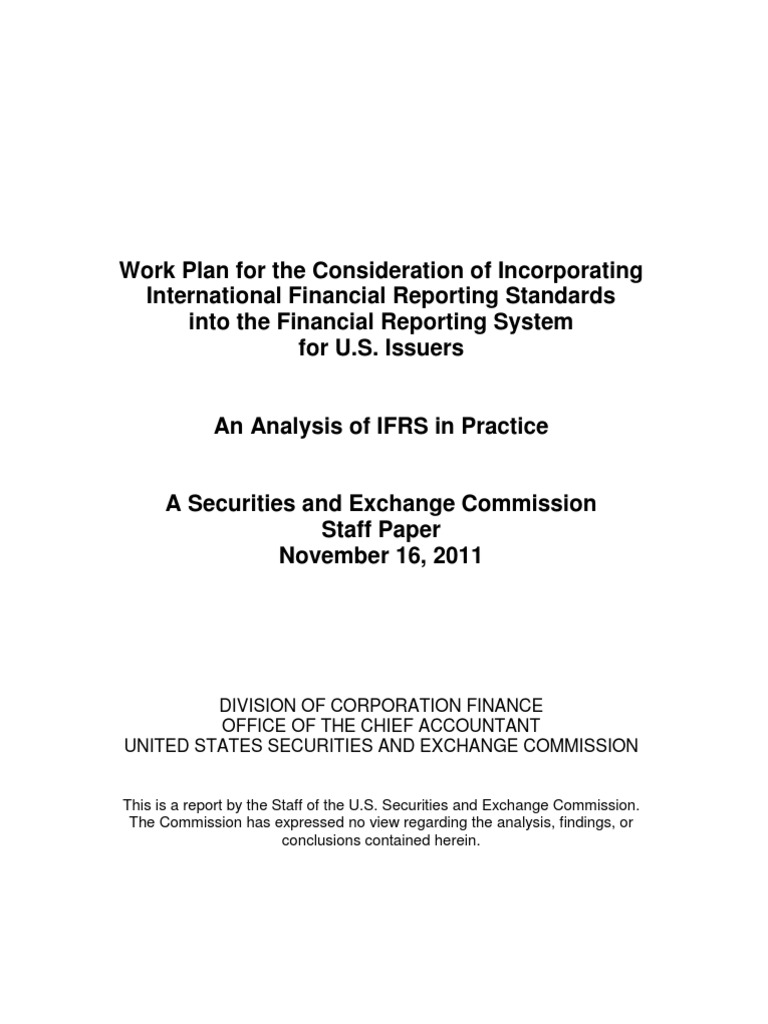 Ifrs Work Plan Paper 111611 Practice | PDF