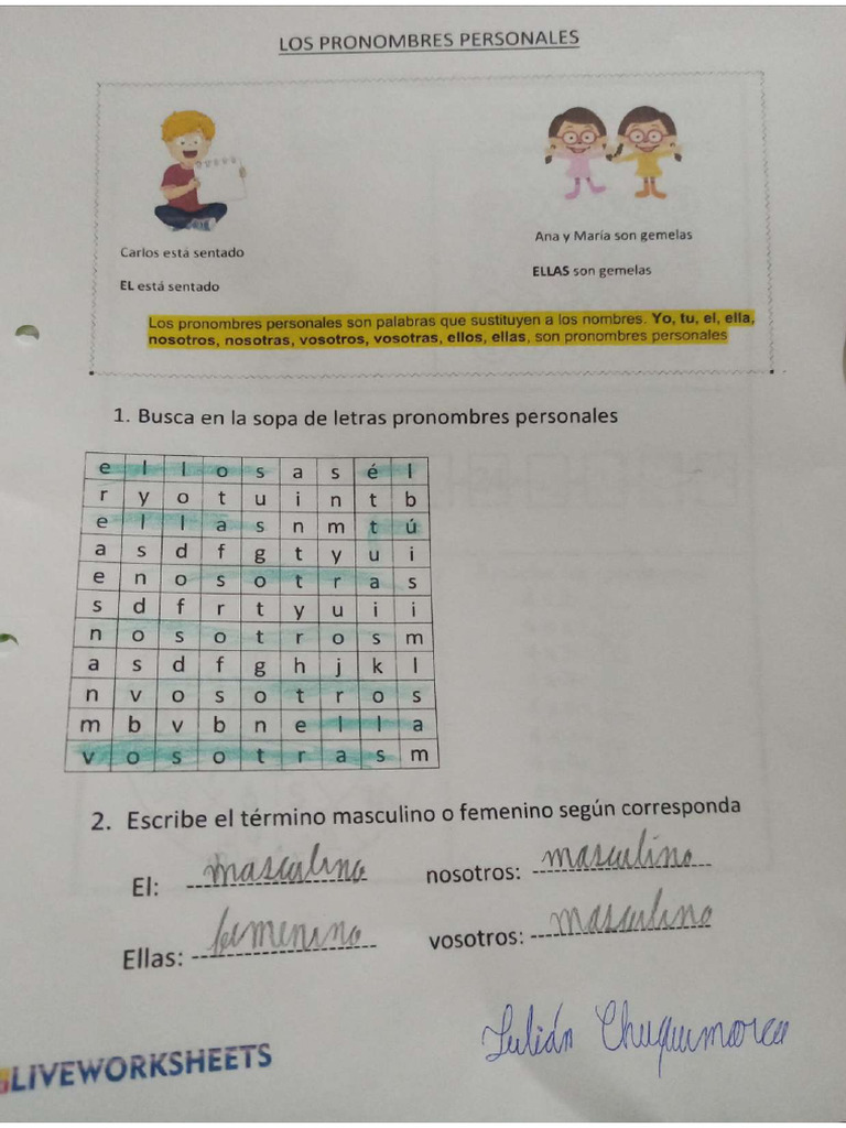 Pronombres | PDF